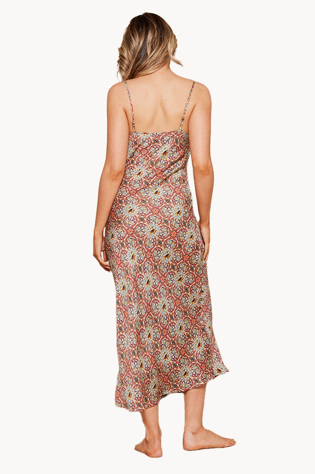 Tigerlily - Monarch Dixie Midi Slip Dress - Coral | Swimwear Galore AU