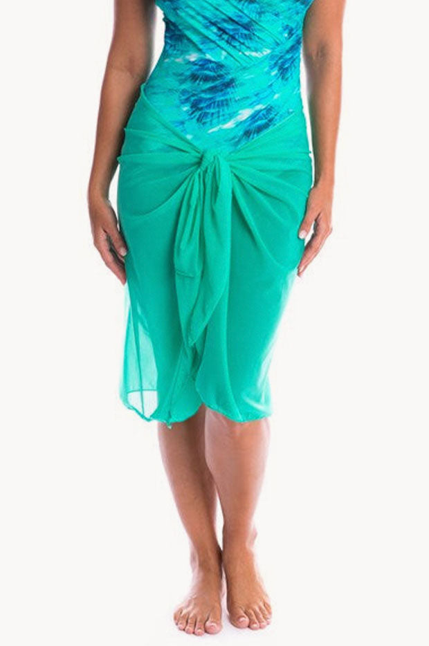 Togs Swimwear - Plain Mesh Sarong - Green | Swimwear Galore AU