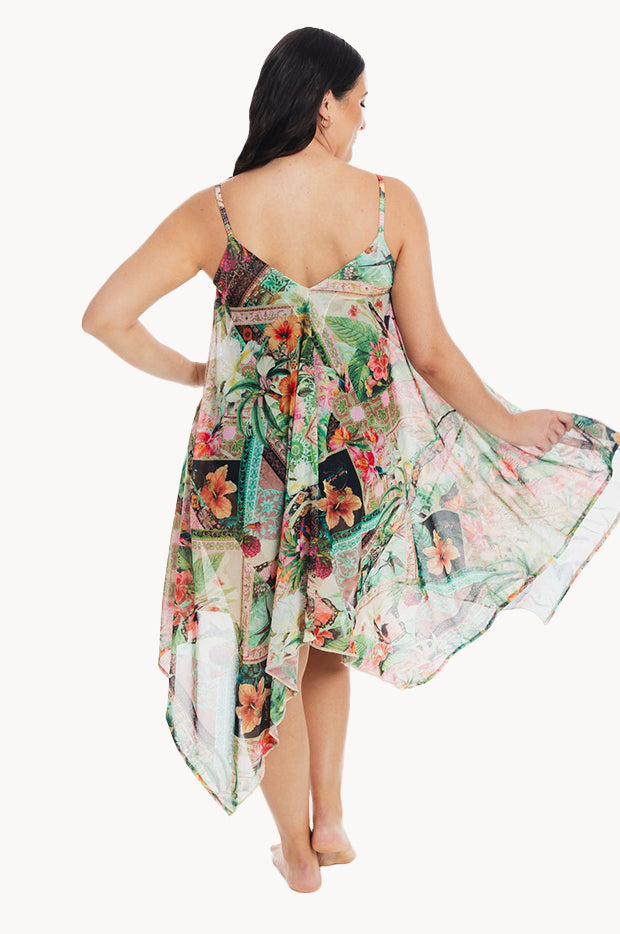 Togs Swimwear - Fiji Mesh Dress - Green/Multi | Swimwear Galore US