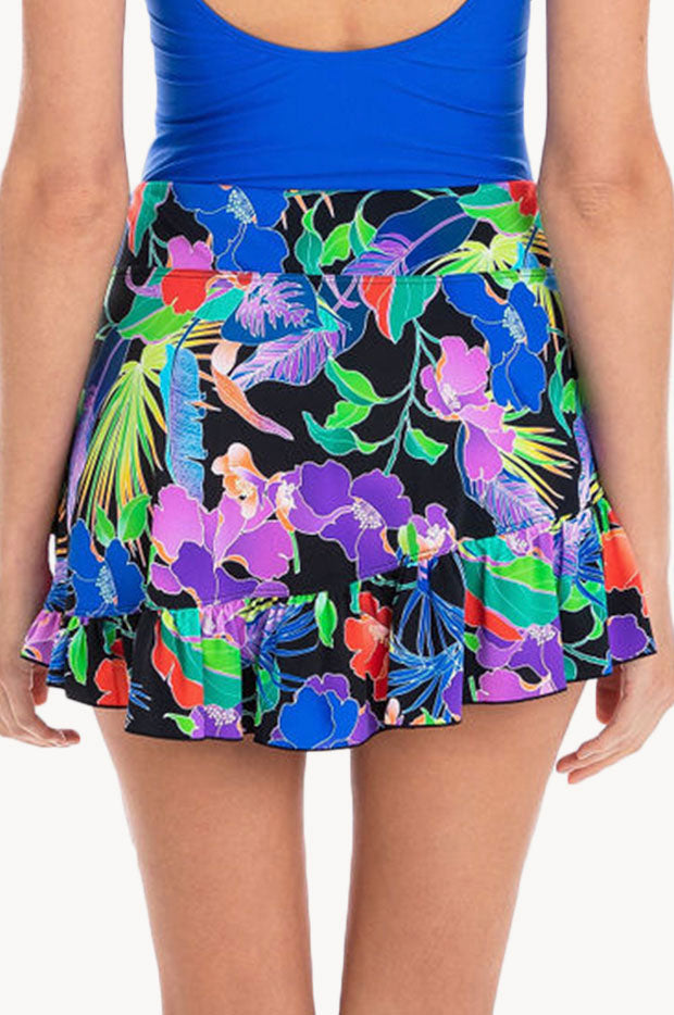 Togs Swimwear - Hermes Skort - Black/Multi | Swimwear Galore AU