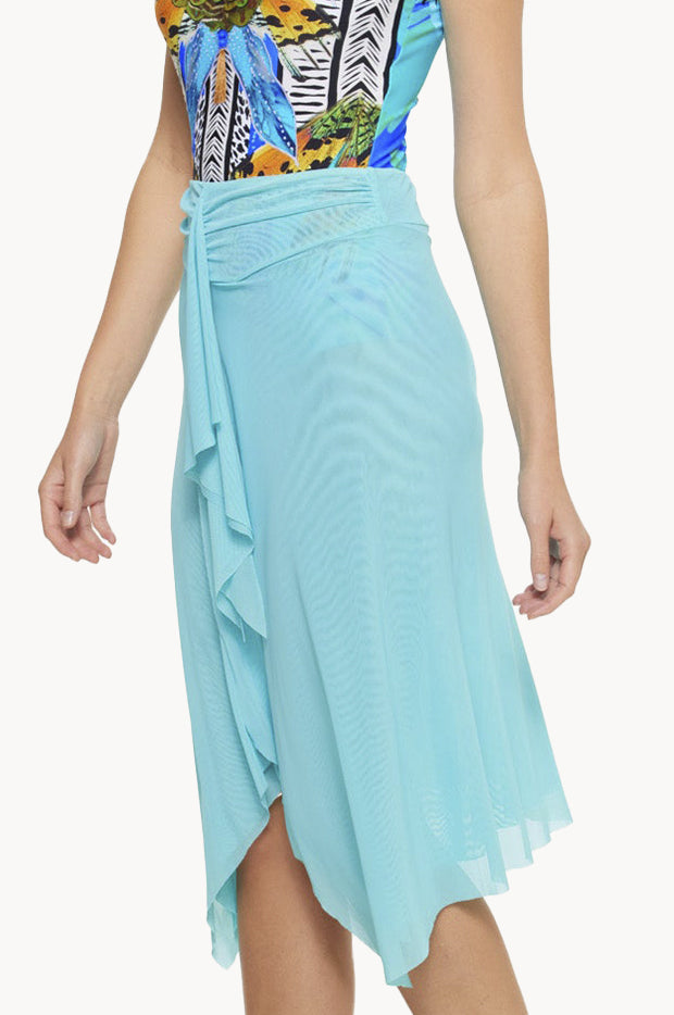 Togs Swimwear - Plain Mesh Frill Skirt - Mint | Swimwear Galore AU