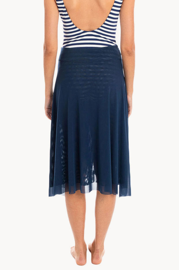 Togs Swimwear - Plain Mesh Frill Skirt - Navy | Swimwear Galore AU