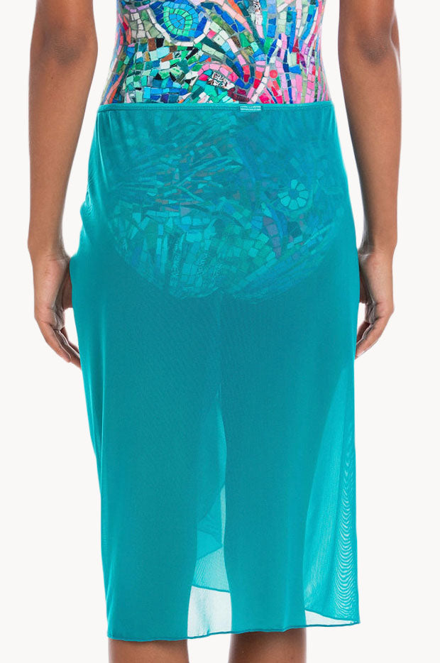 Togs Swimwear - Plain Mesh Sarong - Teal | Swimwear Galore AU