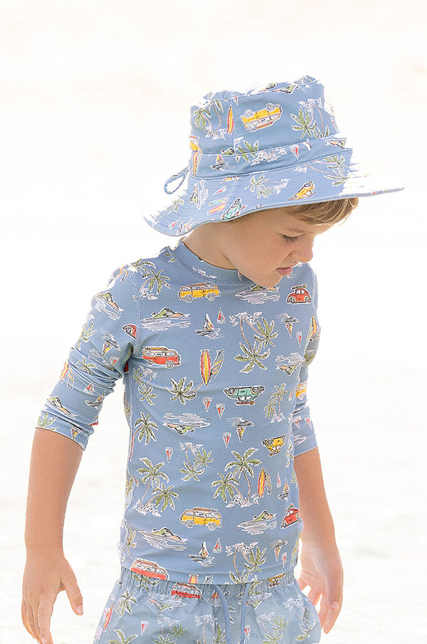 Toshi - Boys Surf Soul Swim Sunhat - Chambray | Swimwear Galore AU