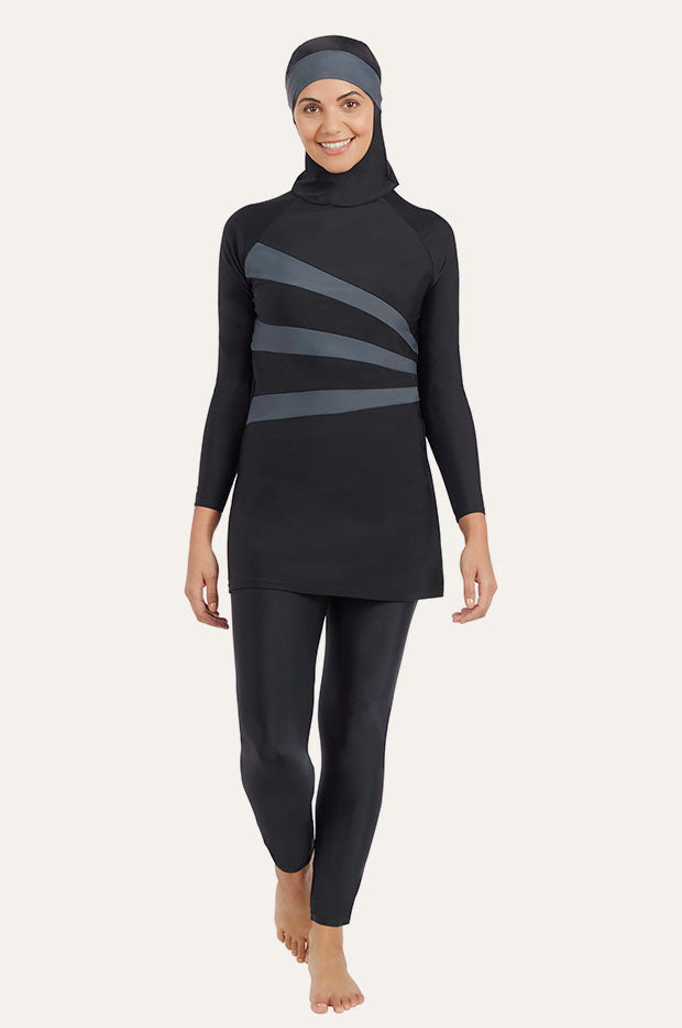 Zoggs Meelup Modesty Suit Black | Swimwear Galore AU