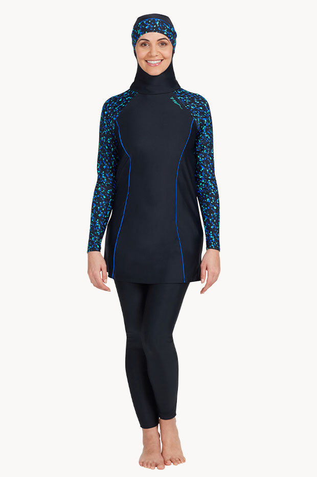 Zoggs - Jewel Modesty Suit - Black/Blue | Swimwear Galore AU