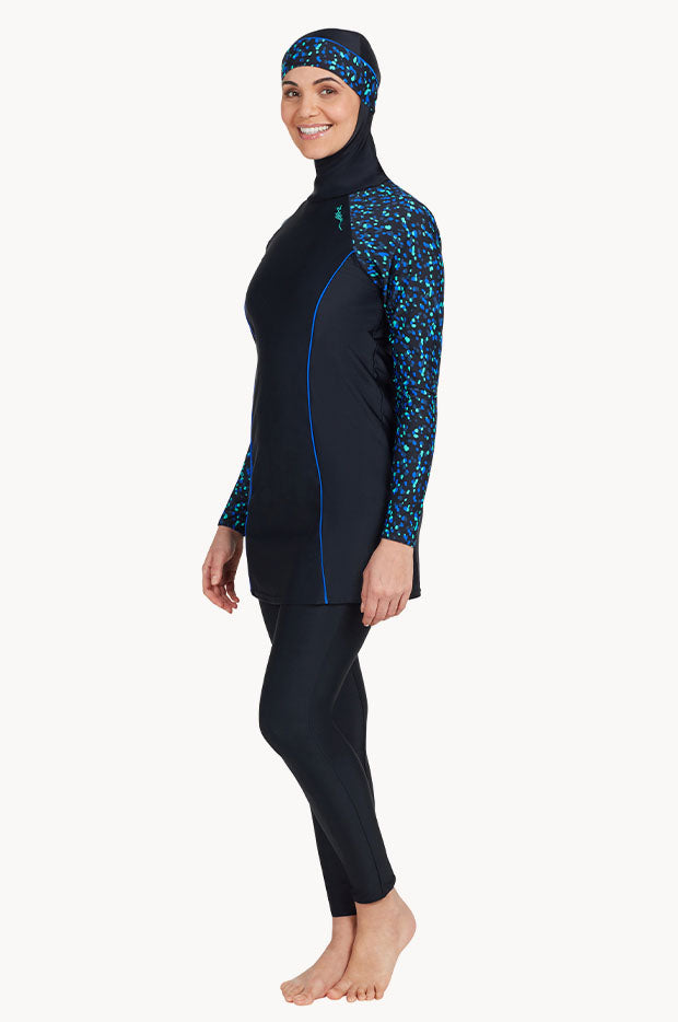 Zoggs - Jewel Modesty Suit - Black/Blue | Swimwear Galore AU