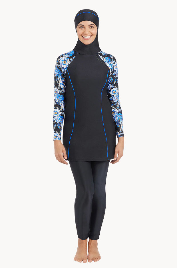 Zoggs - Spring Blossom Modesty Suit - Black | Swimwear Galore AU