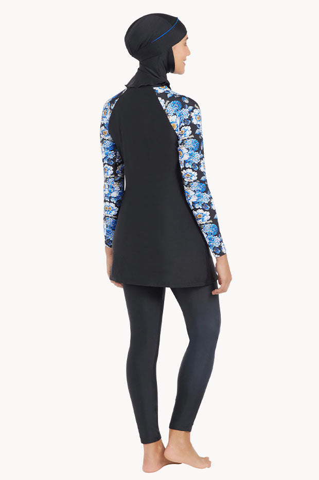 Zoggs - Spring Blossom Modesty Suit - Black | Swimwear Galore AU