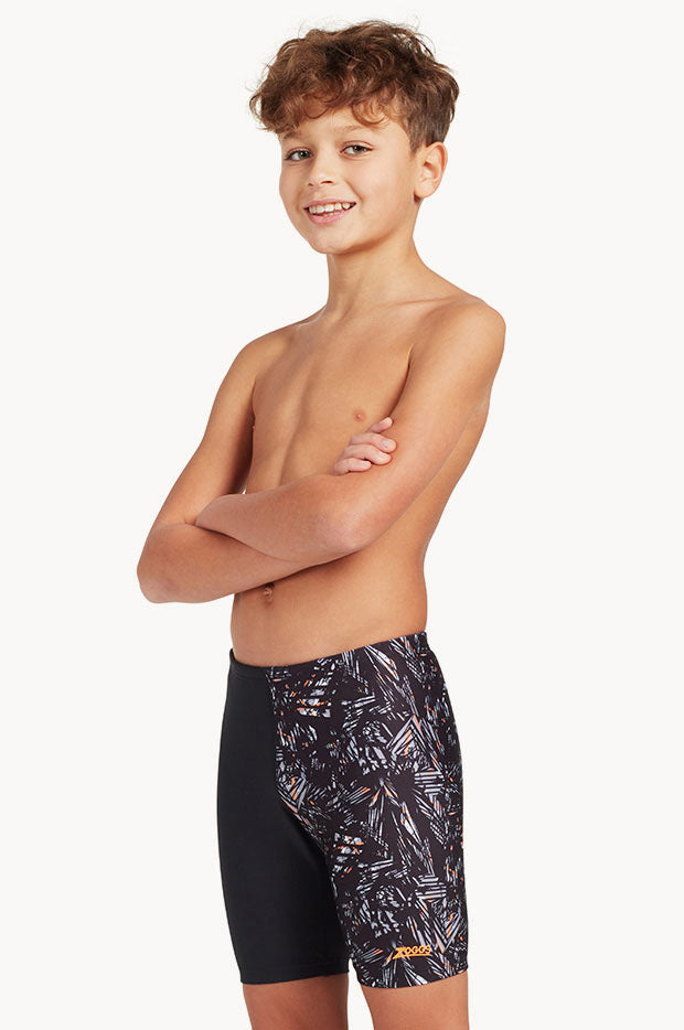 Zoggs Boys Kongo Mid Jammer Black Swimwear Galore Au