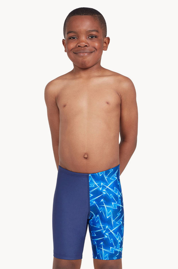 Zoggs - Boys Lightning Mid Jammer - Navy/Blue | Swimwear Galore AU