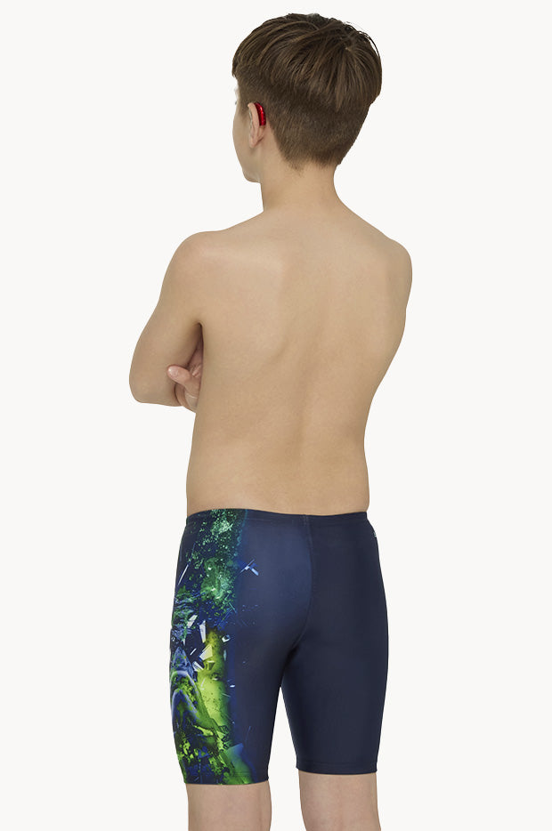 Zoggs - Boys Mako Mid Jammer - Navy/Green | Swimwear Galore AU
