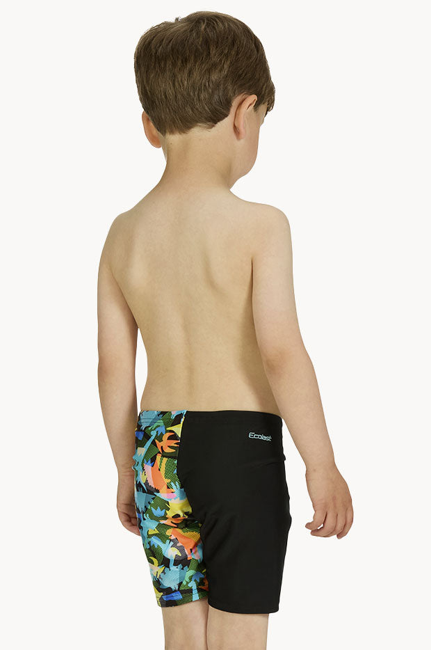 Zoggs - Boys Saurus Midi Jammer - Black/Multi | Swimwear Galore AU