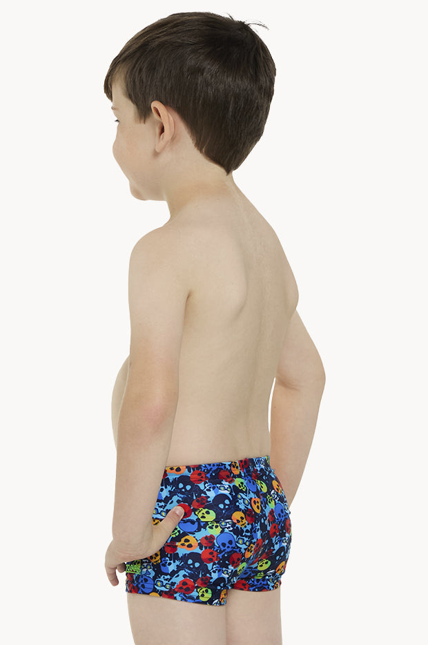 Zoggs - Boys Bonz Hip Racer Trunk - Navy/Multi | Swimwear Galore US
