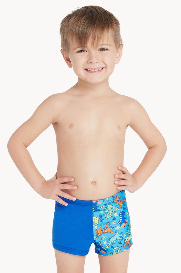 Zoggs - Boys Skaters Hip Racer Trunk - Blue/Multi | Swimwear Galore AU