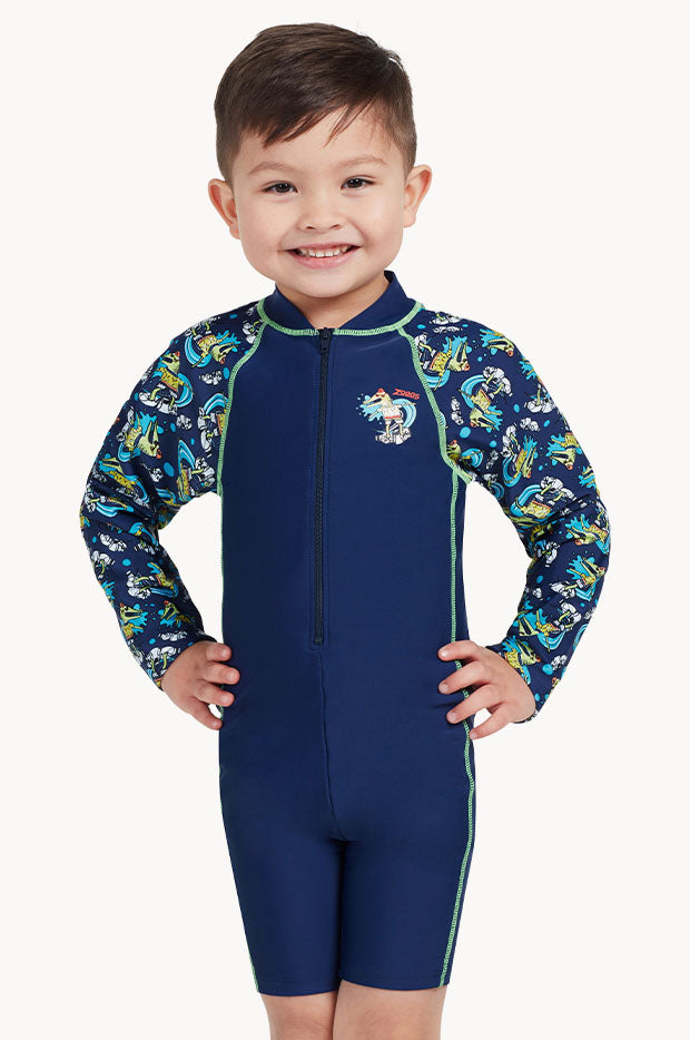 Zoggs - Boys Crocodile Surfer Sunsuit - Navy | Swimwear Galore AU