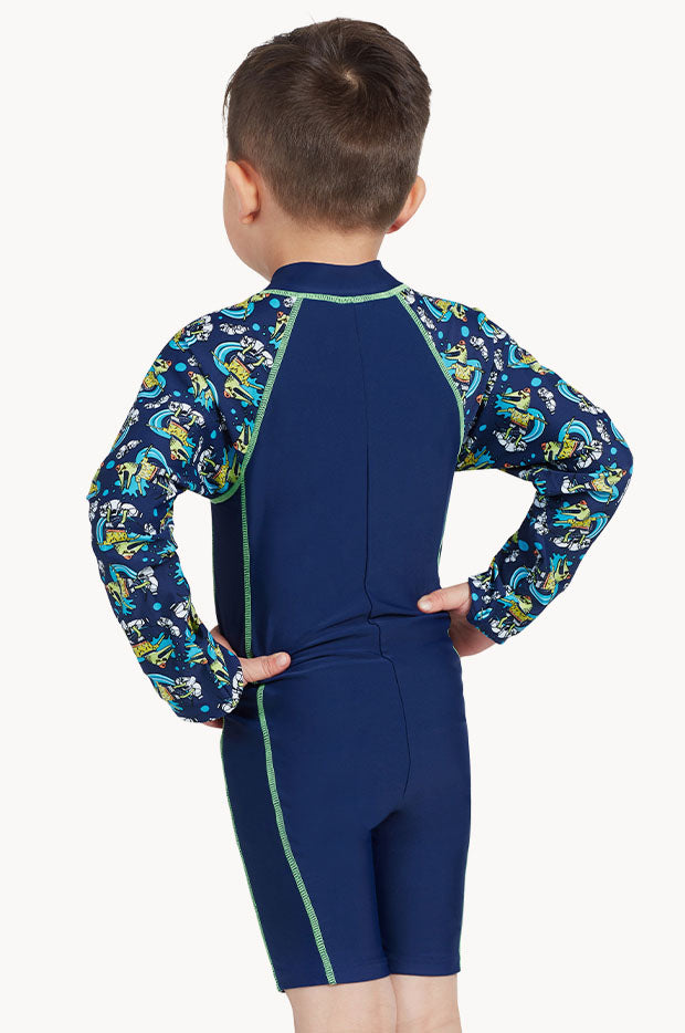 Zoggs - Boys Crocodile Surfer Sunsuit - Navy | Swimwear Galore AU