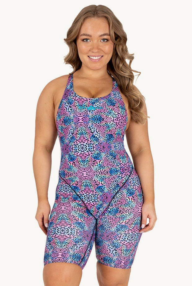 Amanzi - Feline Wild Kneelength One Piece - Electric Purple | Swimwear ...