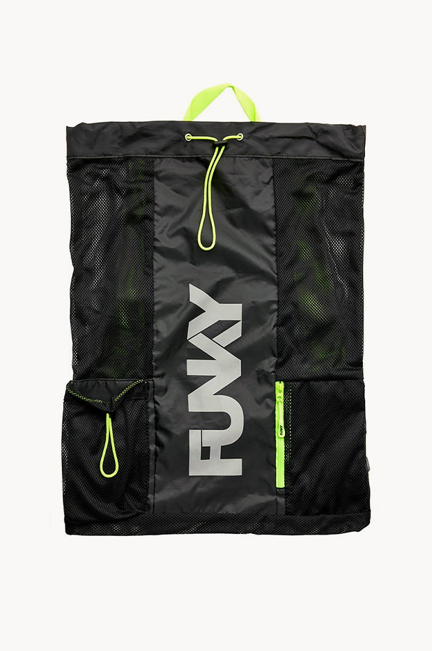Funky Trunks - Night Lights Gear Up Mesh Backpack - Black | Swimwear ...