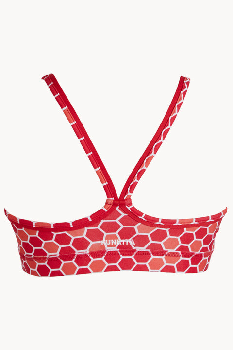 Portsea Slsc - Ladies Portsea S.L.S.C. Competition Crop - Funkita - Red