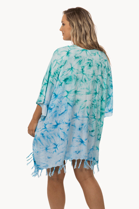 Sundrenched - Fluro Dye V Neck Cover Up - Green | Swimwear Galore AU