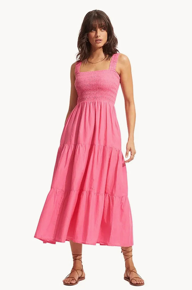 Seafolly - Faithful Midi Dress - Pink | Swimwear Galore AU