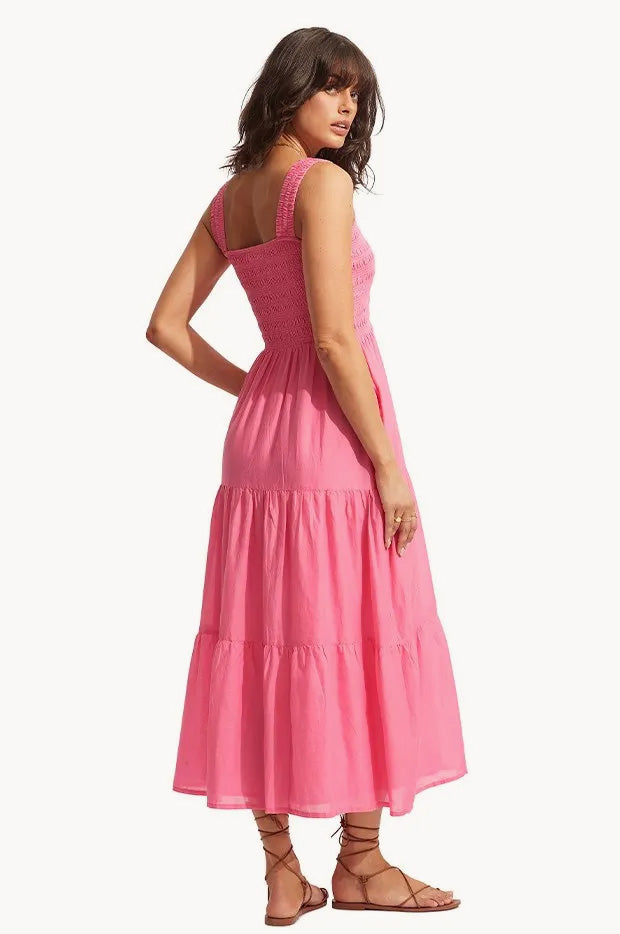 Seafolly - Faithful Midi Dress - Pink | Swimwear Galore AU