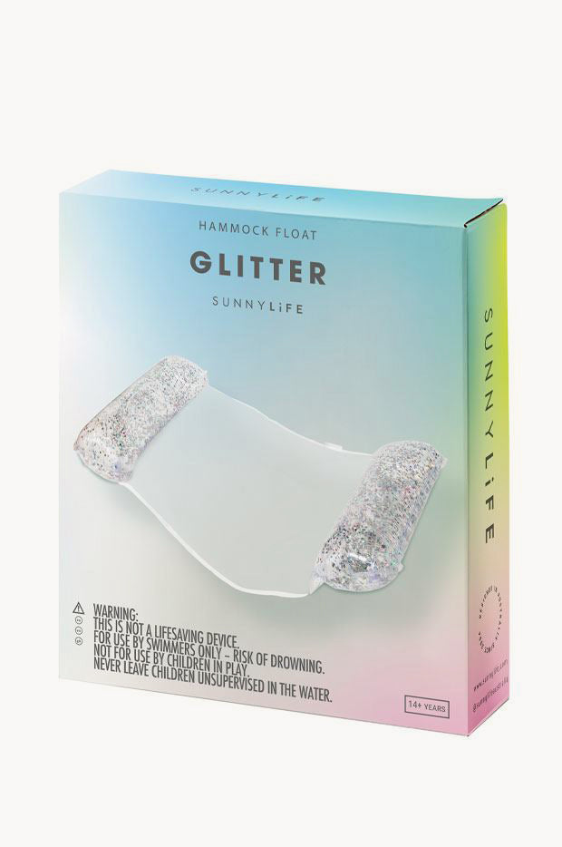 Sunny Life - Glitter Hammock Float - Clear | Swimwear Galore US