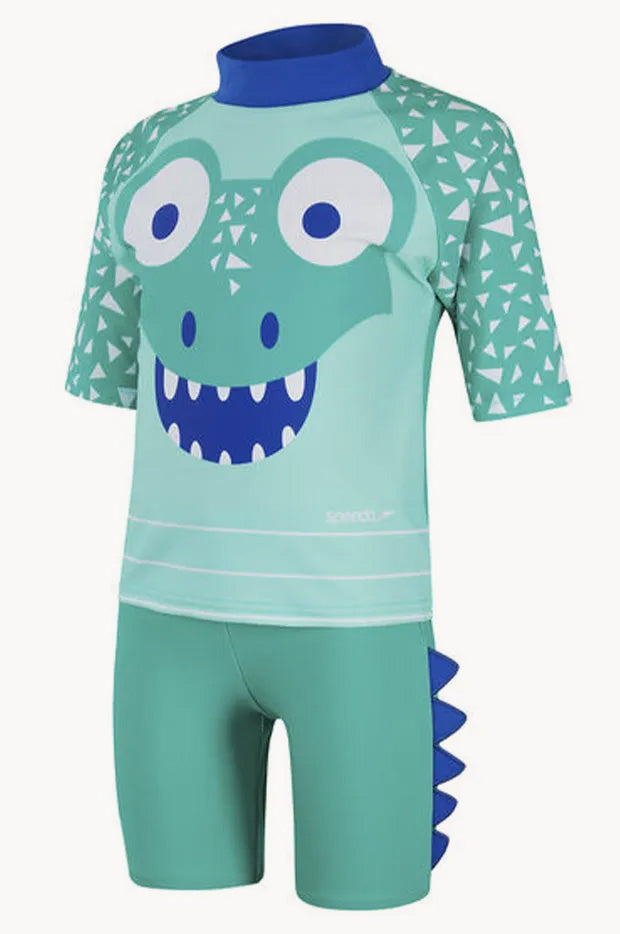 Speedo Corey Croc Rashie And Pant Emerald | Swimwear Galore AU