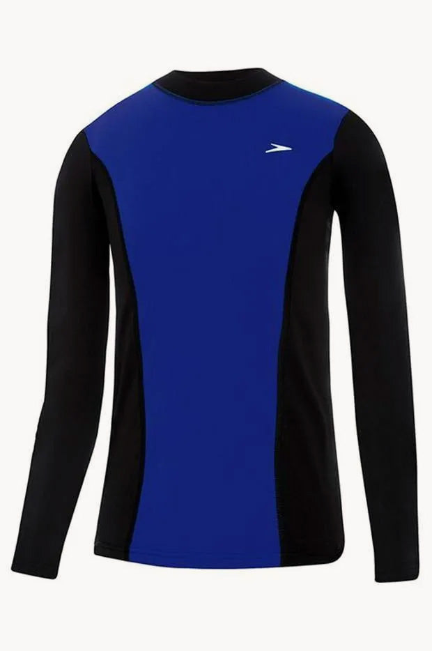 Speedo Boys Active Rashie Black/Blue | Swimwear Galore AU